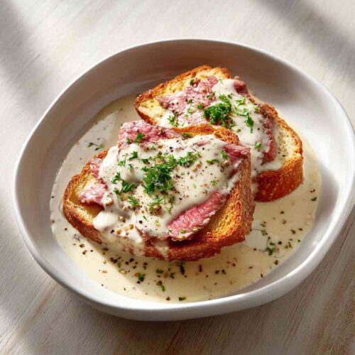 Creamed Chipped Beef on Toast - RecipeU